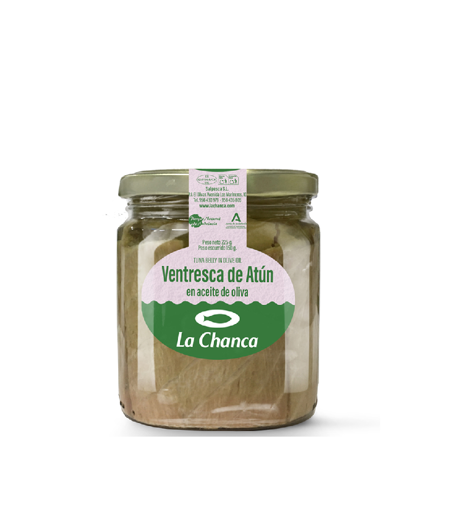 Ventresca de atún en lata de conserva en aceite de oliva